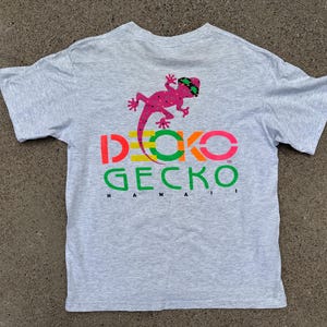 Vtg 90s Decko Gecko Hawaii Graphic Printed Single Stitched T-shirt - Etsy