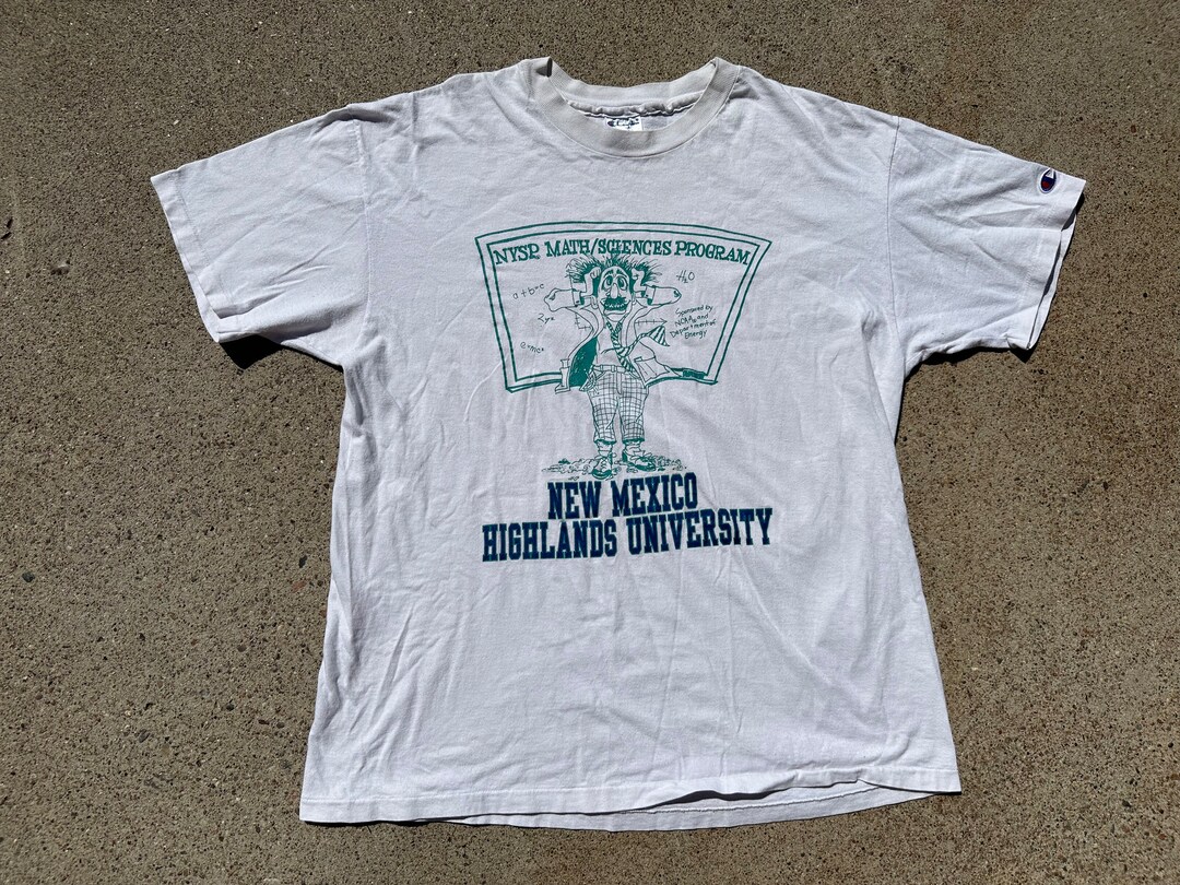 Vtg 90s New Mexico Highlands NYSP Math/science Program Single Stitch ...