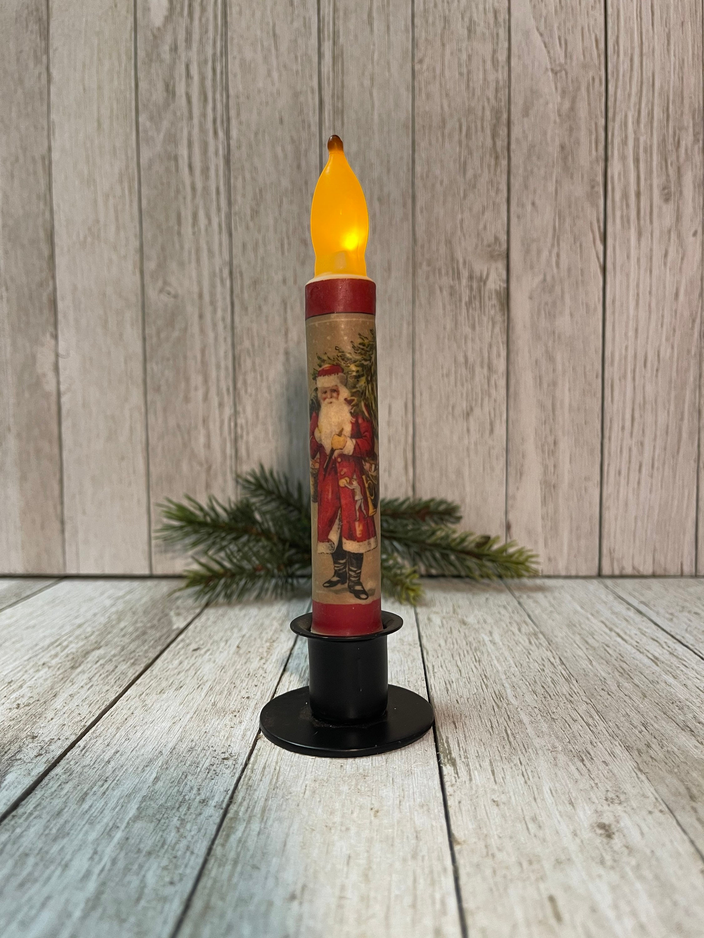 Santa Timer Taper Candle T-192 - Etsy