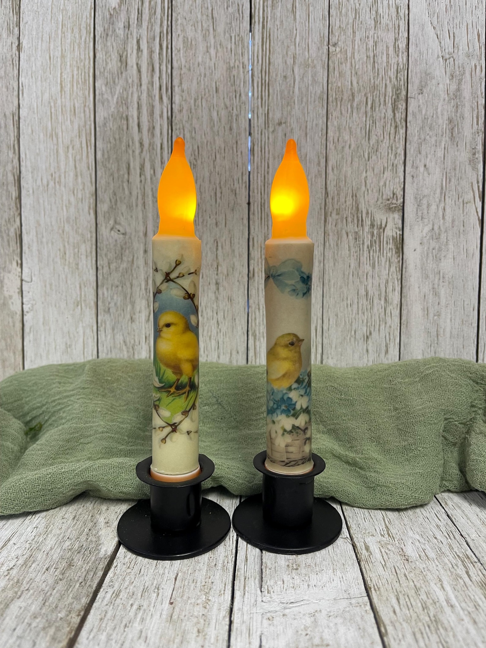 Easter Chick Candle- 6” Timer Taper Flameless LED # 036/174 - Etsy
