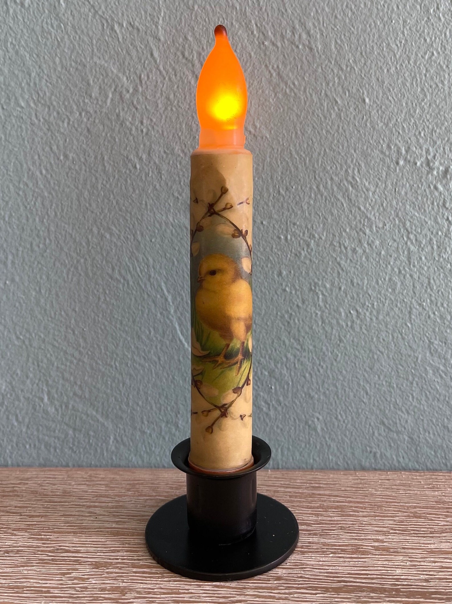 Easter Chick Candle- 6” Timer Taper Flameless LED # 036/174 - Etsy