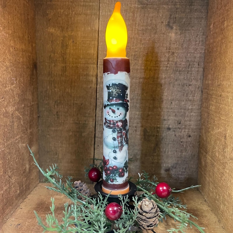 Vintage Snowman Tapers - Etsy