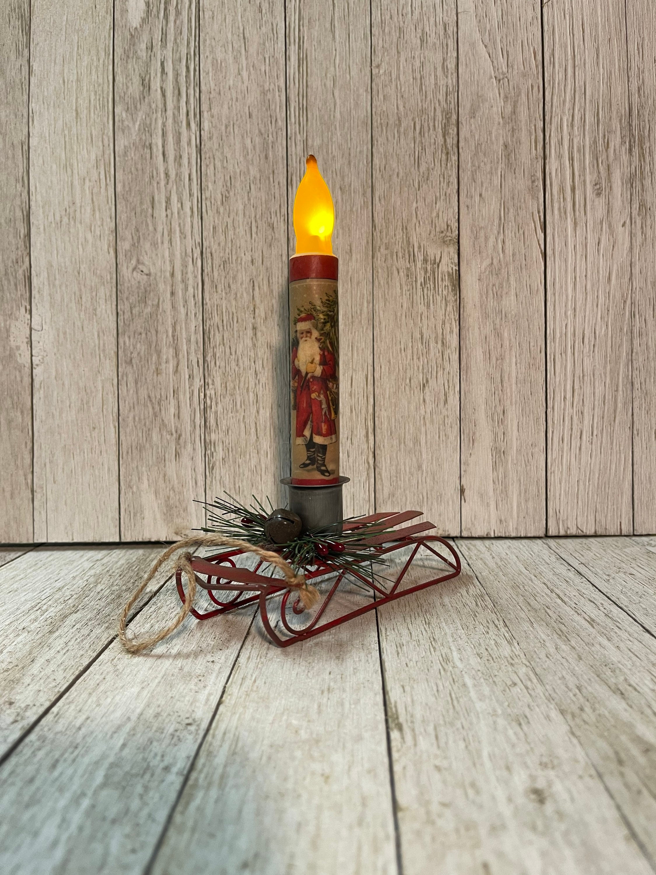 Santa Timer Taper Candle T-192 - Etsy