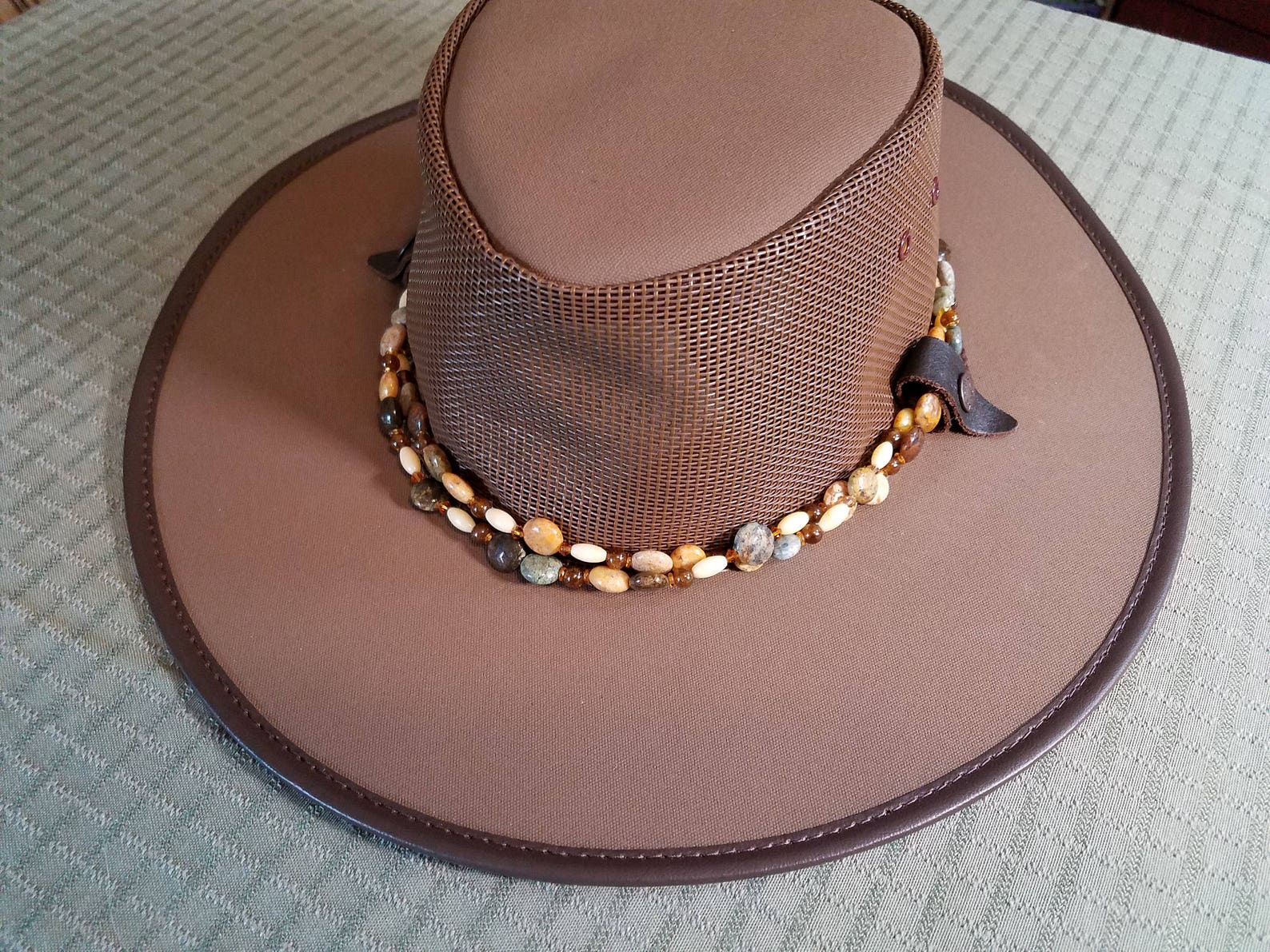 Aussie Hat, Australian Hat, Safari Hat, Beaded Hat Band, Canvas Hat ...
