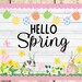Hello Spring - April & May Bulletin Board or Door Decoration - Etsy