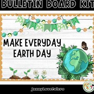 Earth Day World Bulletin Board Door Decor March April Spring - Etsy