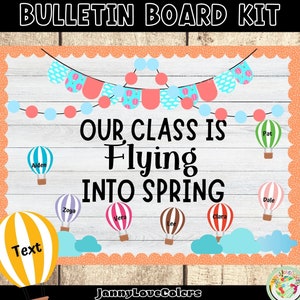Soaring to New Heights Hot Air Balloon Bulletin Board Door - Etsy