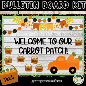 Easter Spring Door Display, Bulletin Board Kit, Carrot for the Easter ...