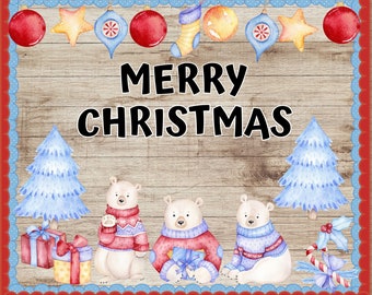 Christmas Borders Bulletin Board Borders Printable Set - Etsy