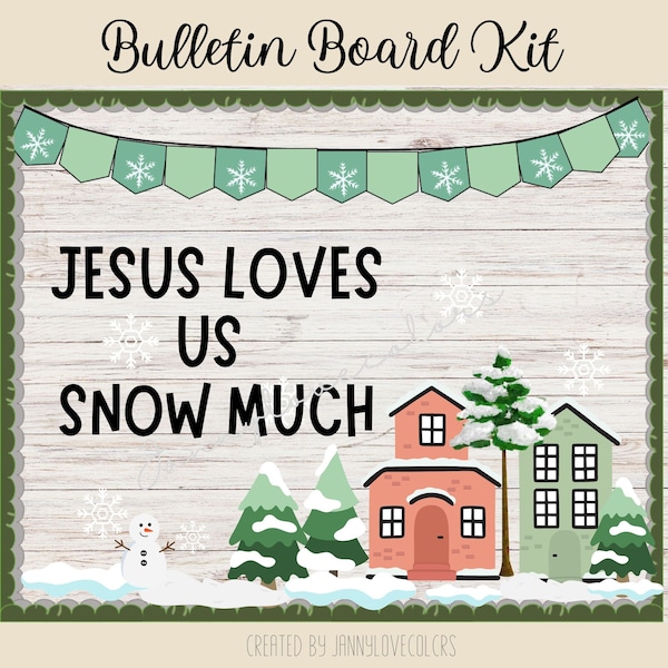 Winter Bulletin Board Kit - Etsy