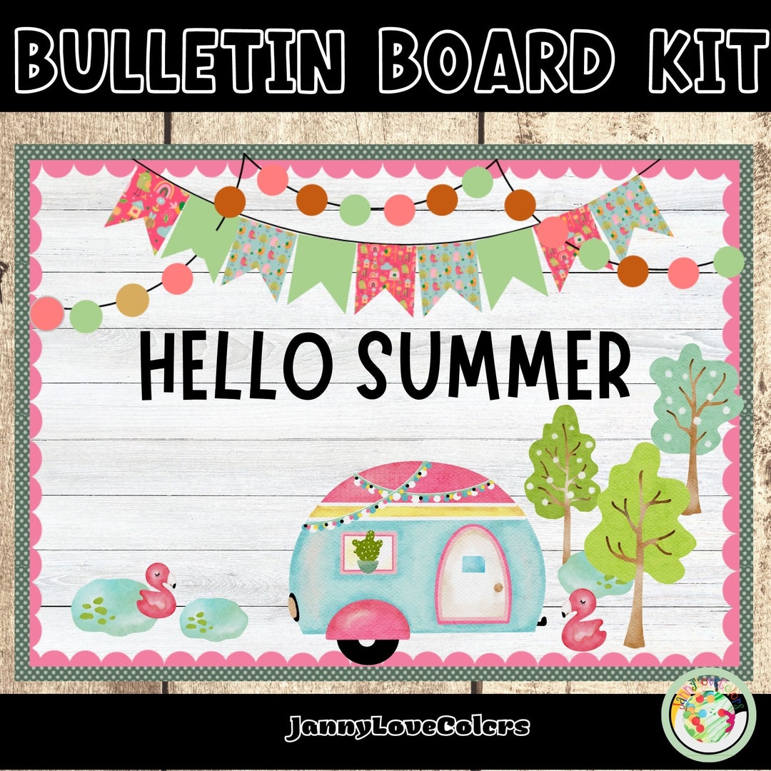 Happy Campers Bulletin Board Summer Door Decor Bulletin Board Camping ...