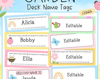 Student Desk Name Tag, Printable Student Desk Name Tag, Back to School ...