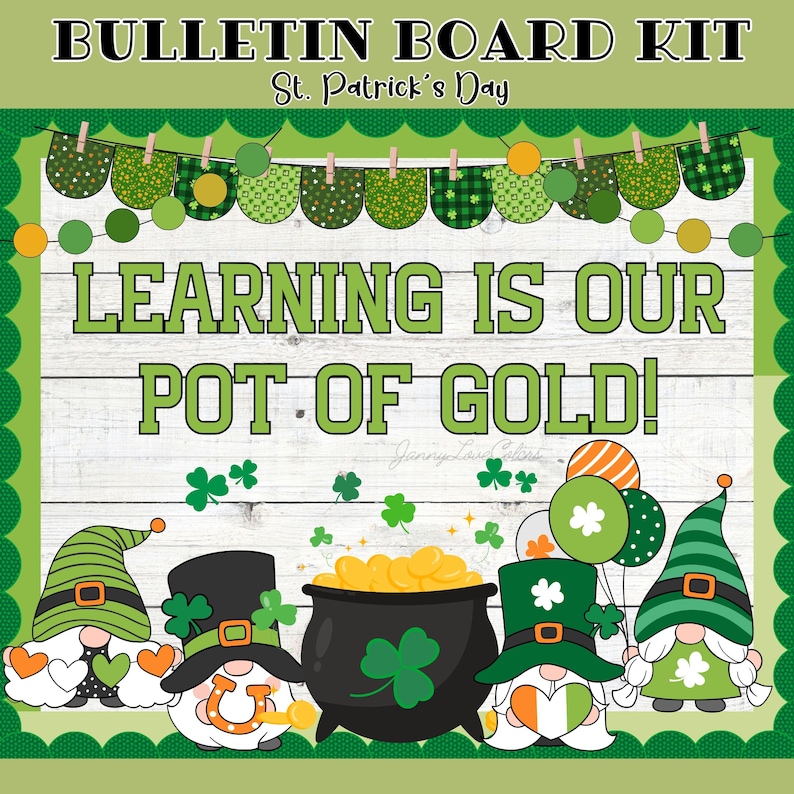 St. Patrick’s Day Bulletin Board Kit for Elementary | Lucky Classroom ...