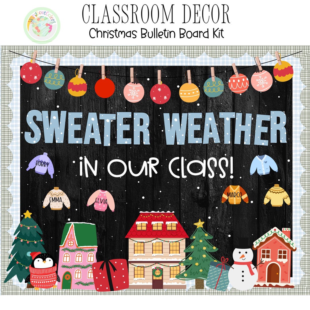 Sweater Weather Classroom Bulletin Board Kit (digital Download, PDF ...