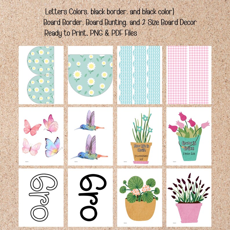 Spring Bulletin Board Kit Christian Classroom Decor Printable (digital ...