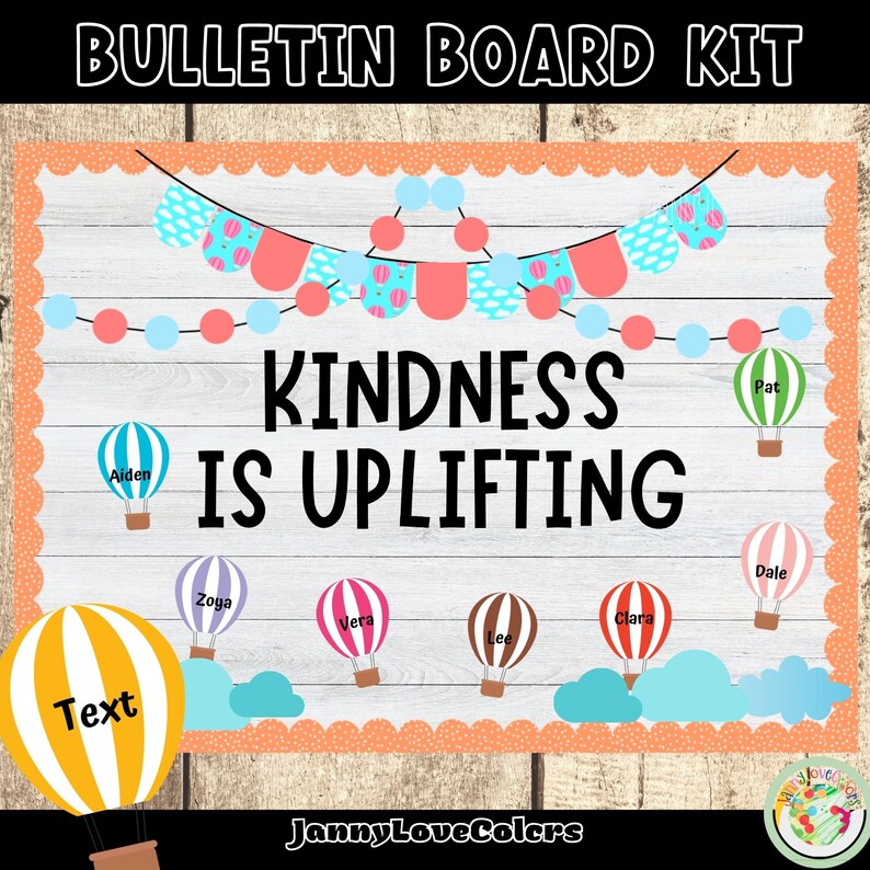 Soaring to New Heights Hot Air Balloon Bulletin Board Door - Etsy