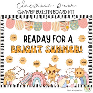Here Comes the Sun Classroom Bulletin Board Kit Spring Door Decoration ...