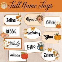 Printable Botanical Student Name Labels, Round Cubbies Labels, Boho ...