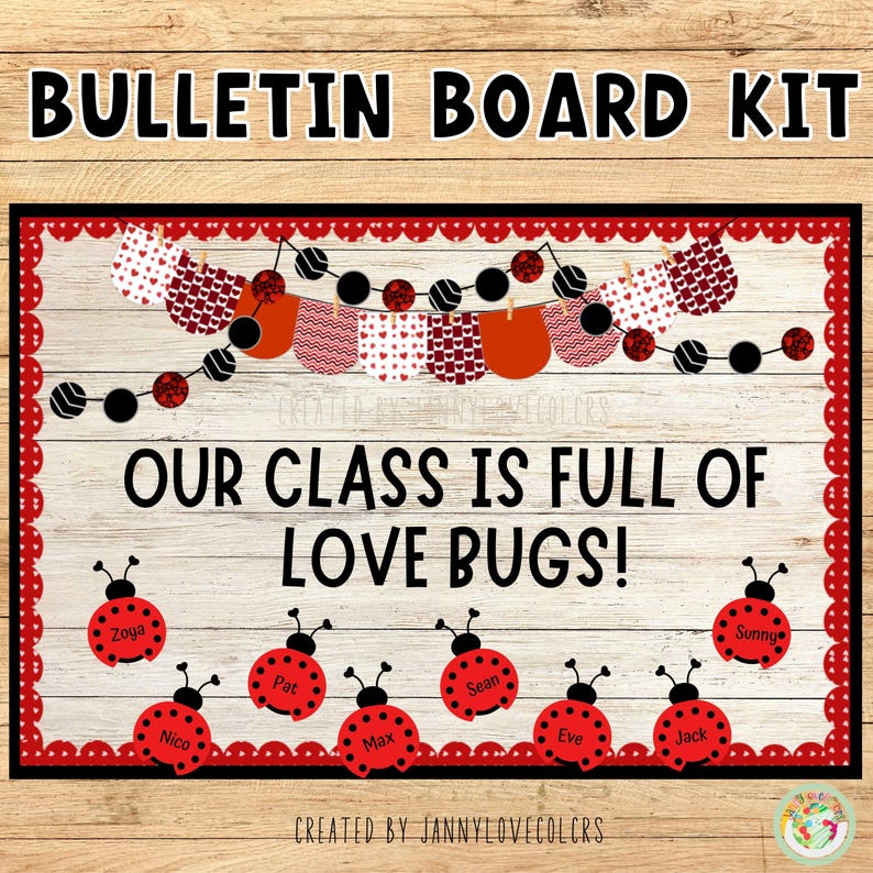 Love Bug Bulletin Board, Valentine's Day Bulletin Board, Valentine's ...