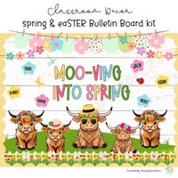 Spring Classroom Bulletin Board Set, April Showers Bring May Flowers ...
