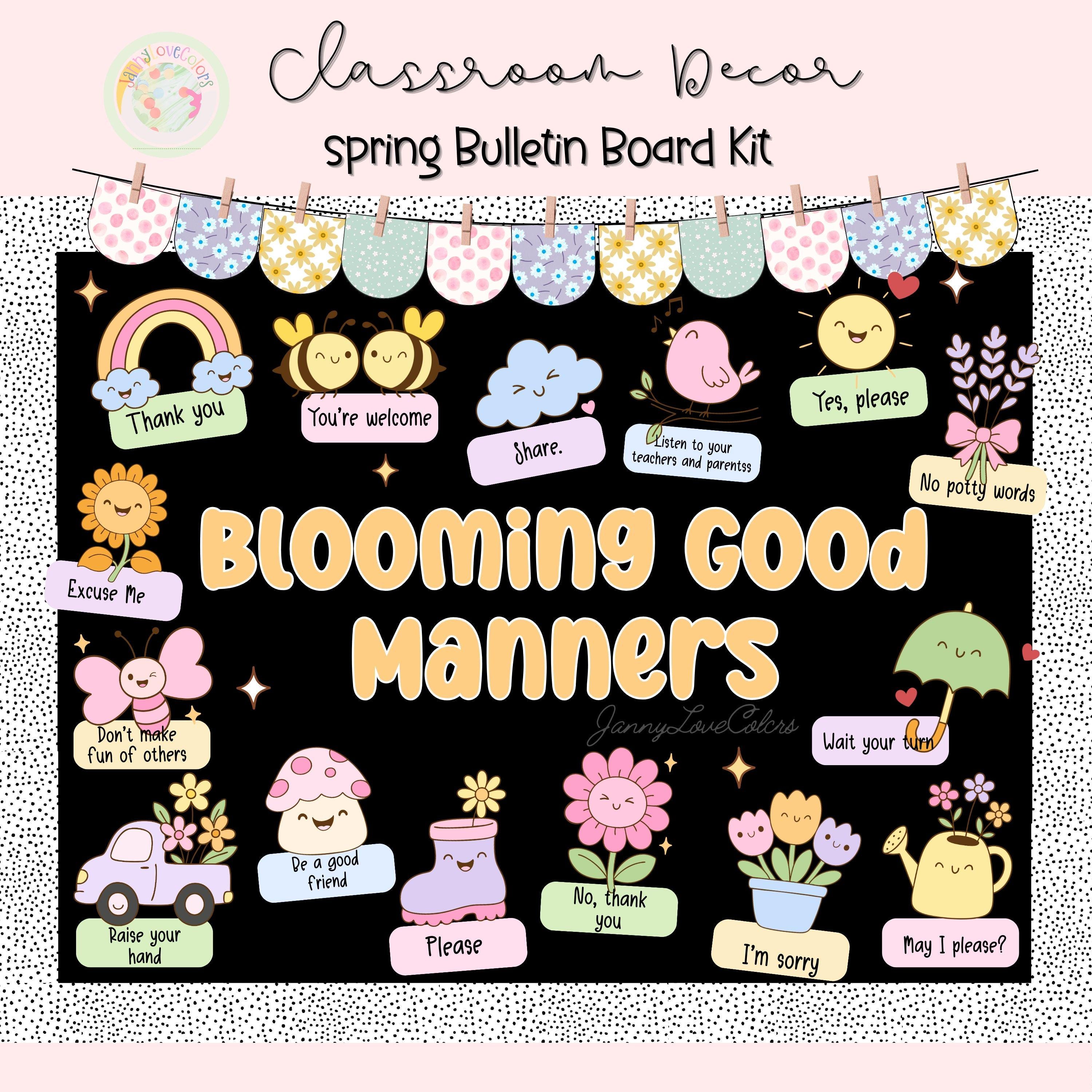 Spring Garden of Good Manners Bulletin Board Kit | Kindness & Classroom ...