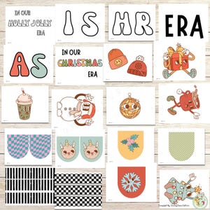 Retro Christmas Bulletin Board - Boho Groovy Classroom Decor - Etsy