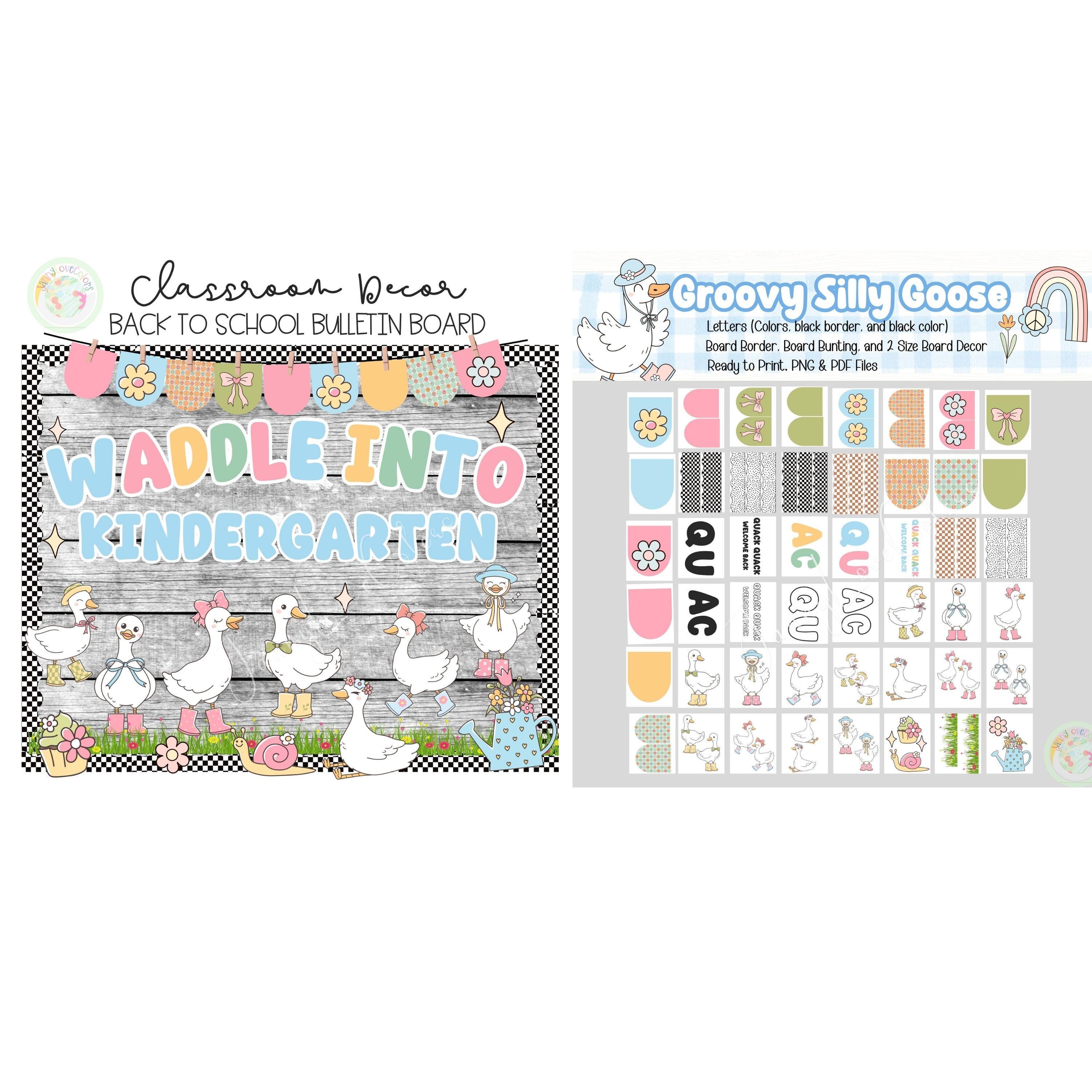 Groovy Silly Goose Classroom Decor Bundle: Pastel Theme - Etsy