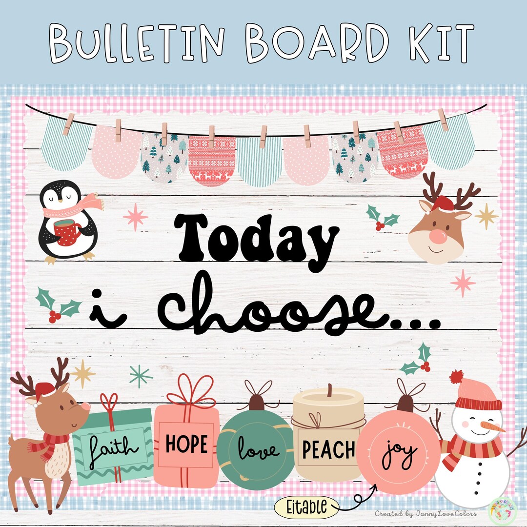 Christmas Bulletin Board Christian Bulletin Board Kit Door Decor ...