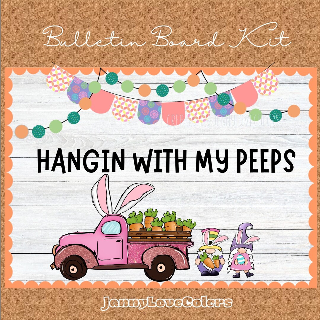 Easter Peeps, Easter Spring Bulletin Board Kit , Door Decor - Etsy