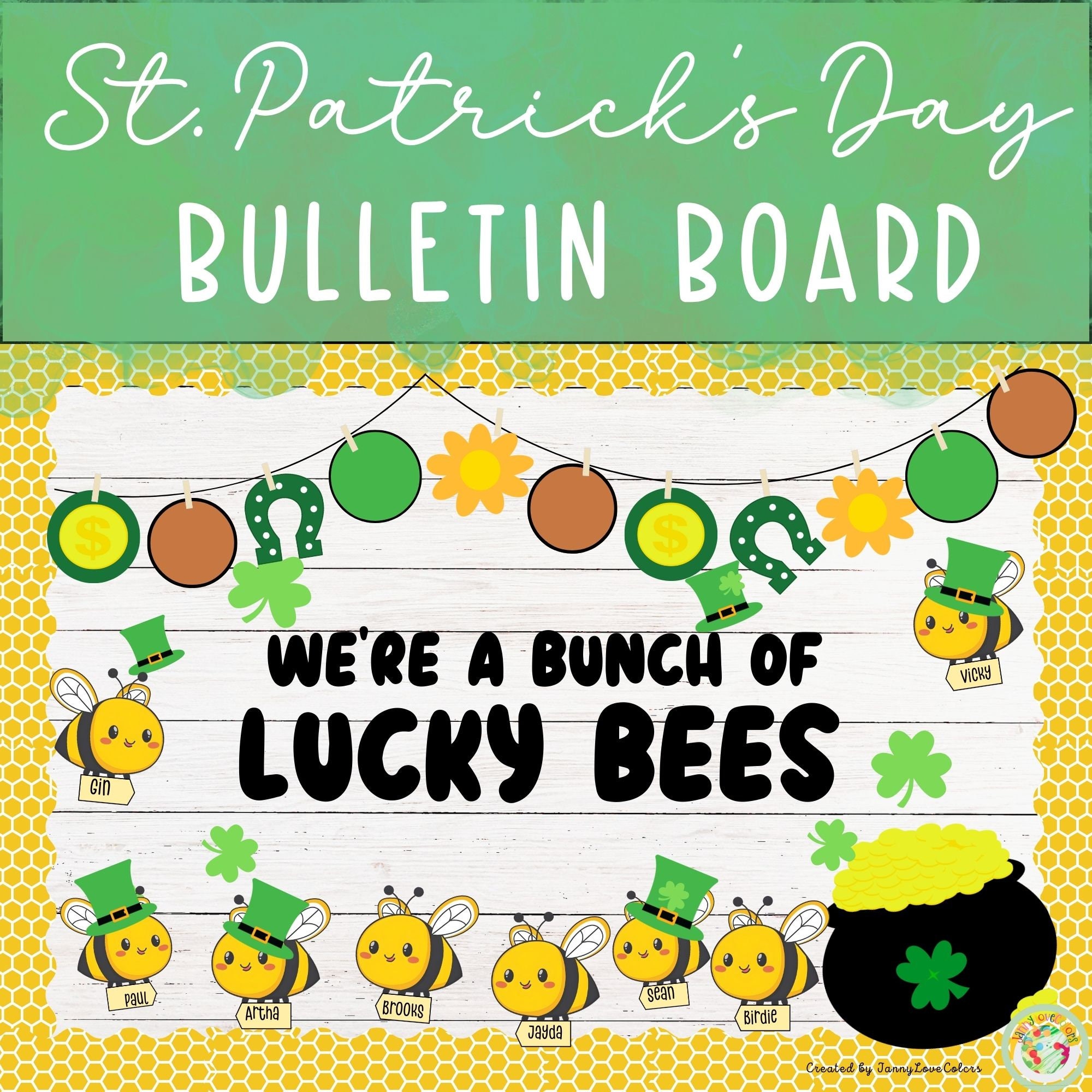 St. Patrick's Day Bulletin Board and Door Decor Luck Themed Bulletin ...
