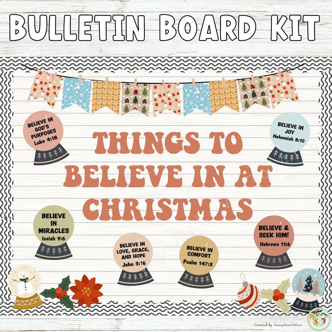Christmas Bible Verse Bulletin Board Kit (digital Download) - Etsy