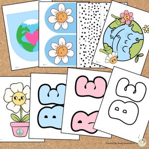 Groovy-retro Earth Day Bulletin Board & Classroom Decor + Editable ...