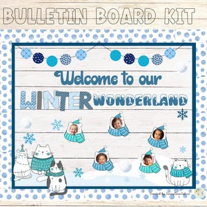 Winter Wonderland Holiday Bulletin Board Kit January Bulletin Board ...