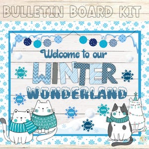 Winter Wonderland Holiday Bulletin Board Kit January Bulletin Board ...