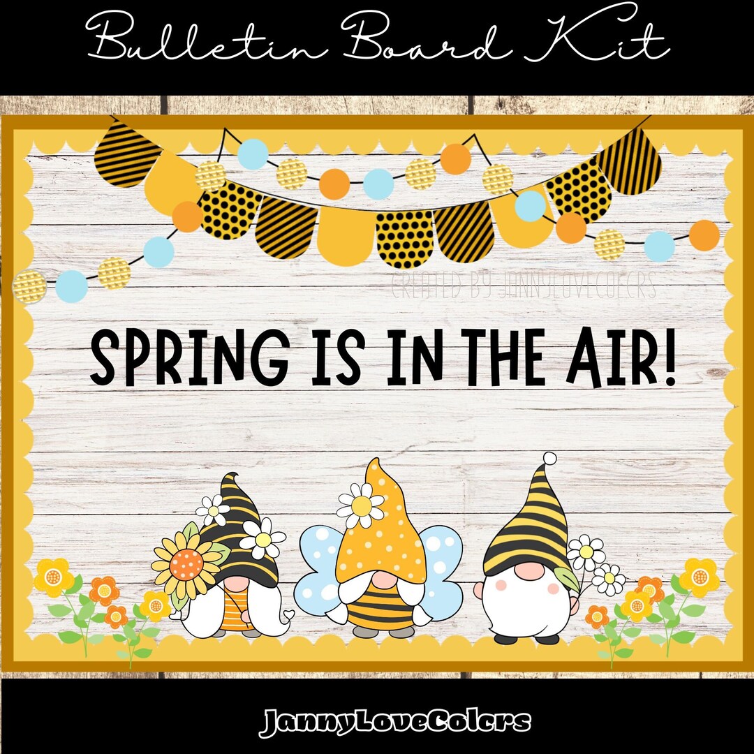 Gnomes Spring Bulletin Board Kit: Classroom Decor (PDF) - Etsy