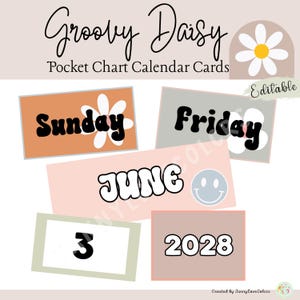 Daisy Classroom Decor Bundle: Groovy Retro Theme (printable, Editable ...