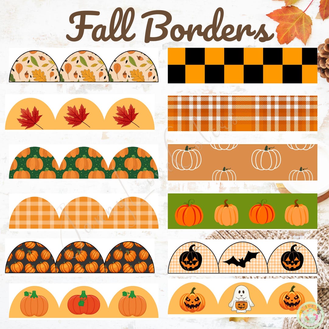 Fall Bulletin Board Borders: Autumn Classroom Decor (PDF File) - Etsy
