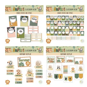 Safari Classroom Decor Bundle: Neutral Animal Theme (digital Download ...