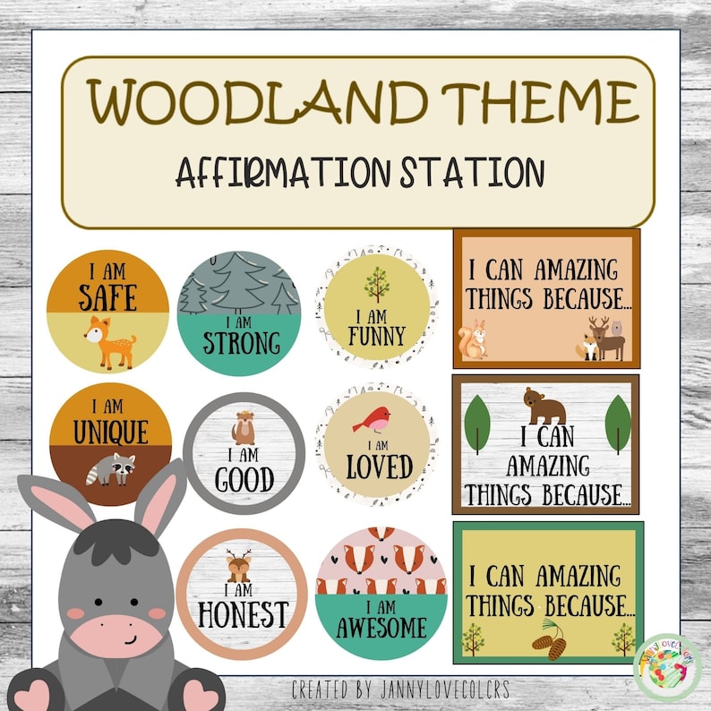 Woodland Animal Theme Classroom Decor Bundle, Printable, Easy Bulletin ...