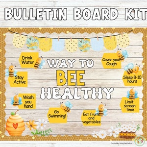 Bee Theme Healthy Bulletin Board Kit: Classroom Decor (digital Download ...