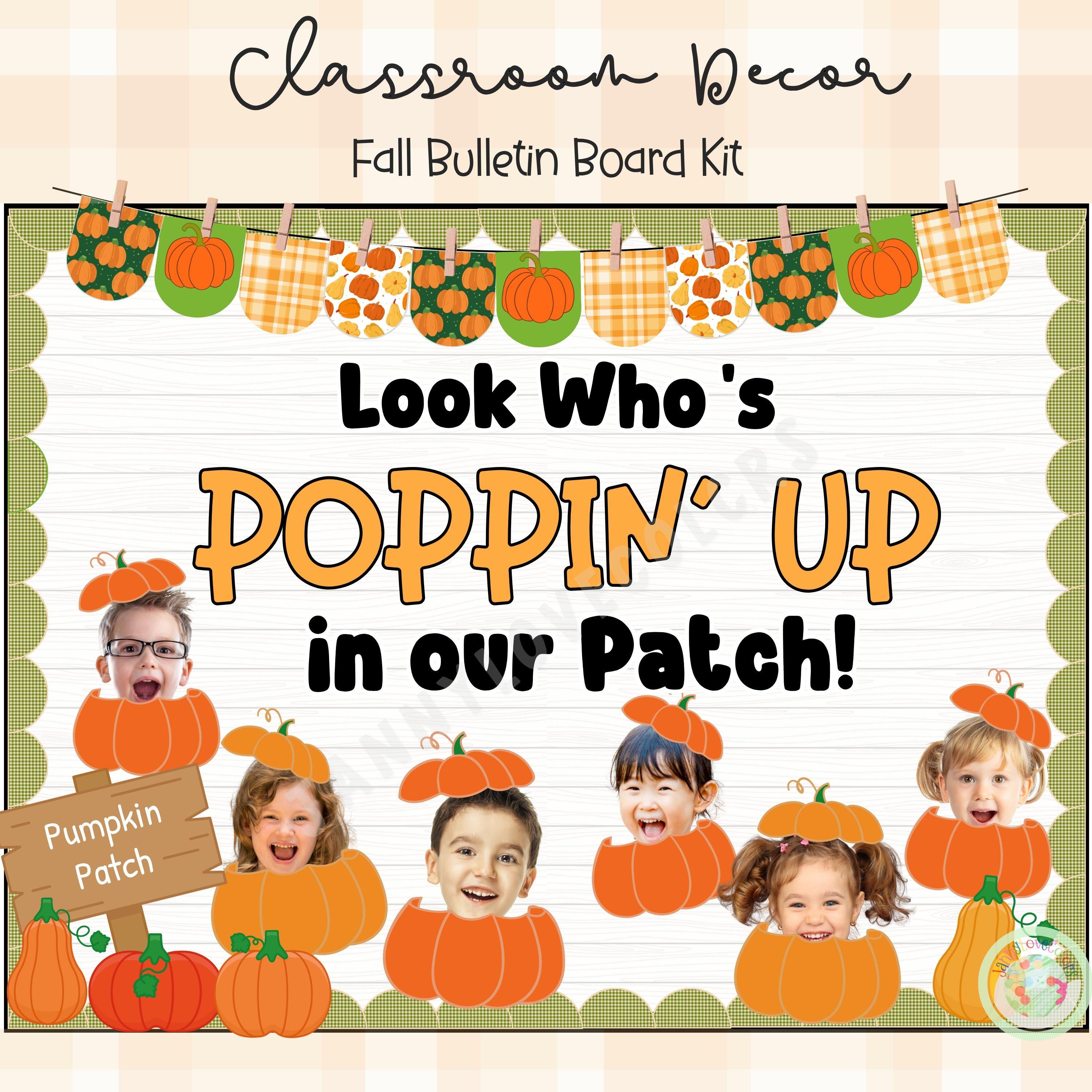 Pumpkin Patch Bulletin Board Kit: Fall Classroom Decor (digital ...