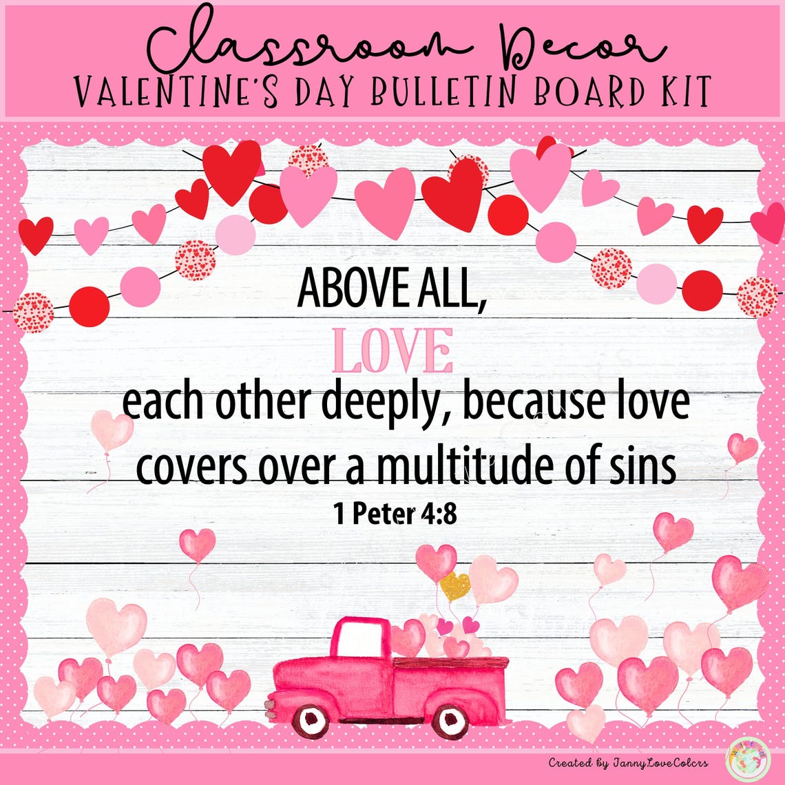 Valentine's Bulletin Board Christian Church Bible Verse February ...