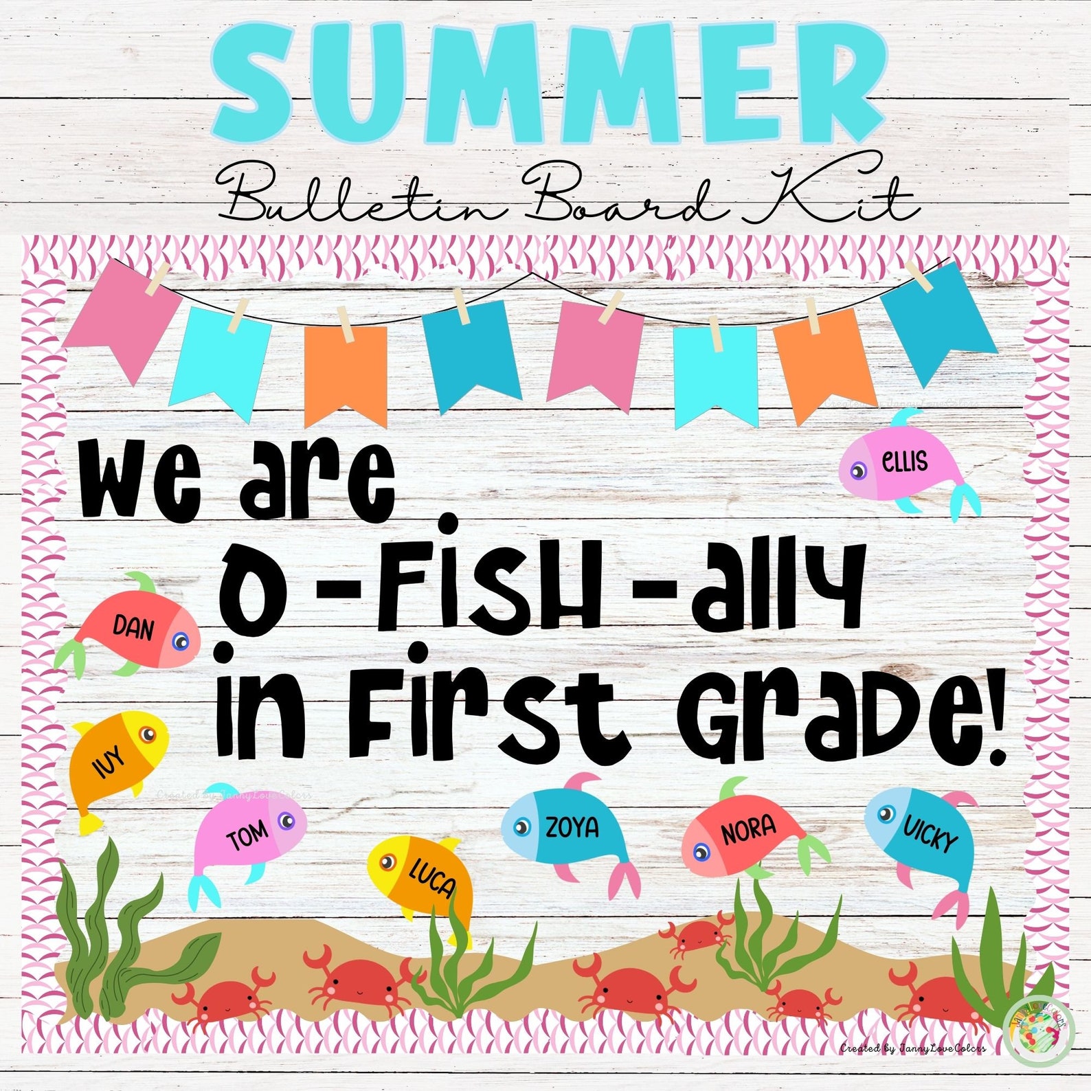 Summer Bulletin Board O-fish-ally Summer Bulletin Board - Etsy