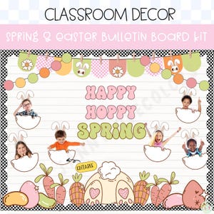 Hoppy Easter April Classroom | Easter Holiday Bulletin Board | Door ...
