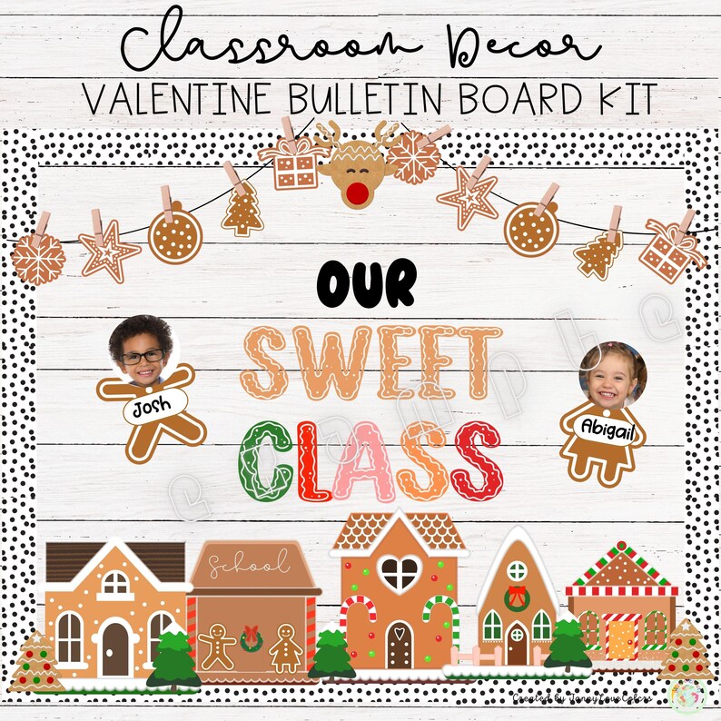 Christmas Bulletin Board Kit | Gingerbread | December Class Decor ...