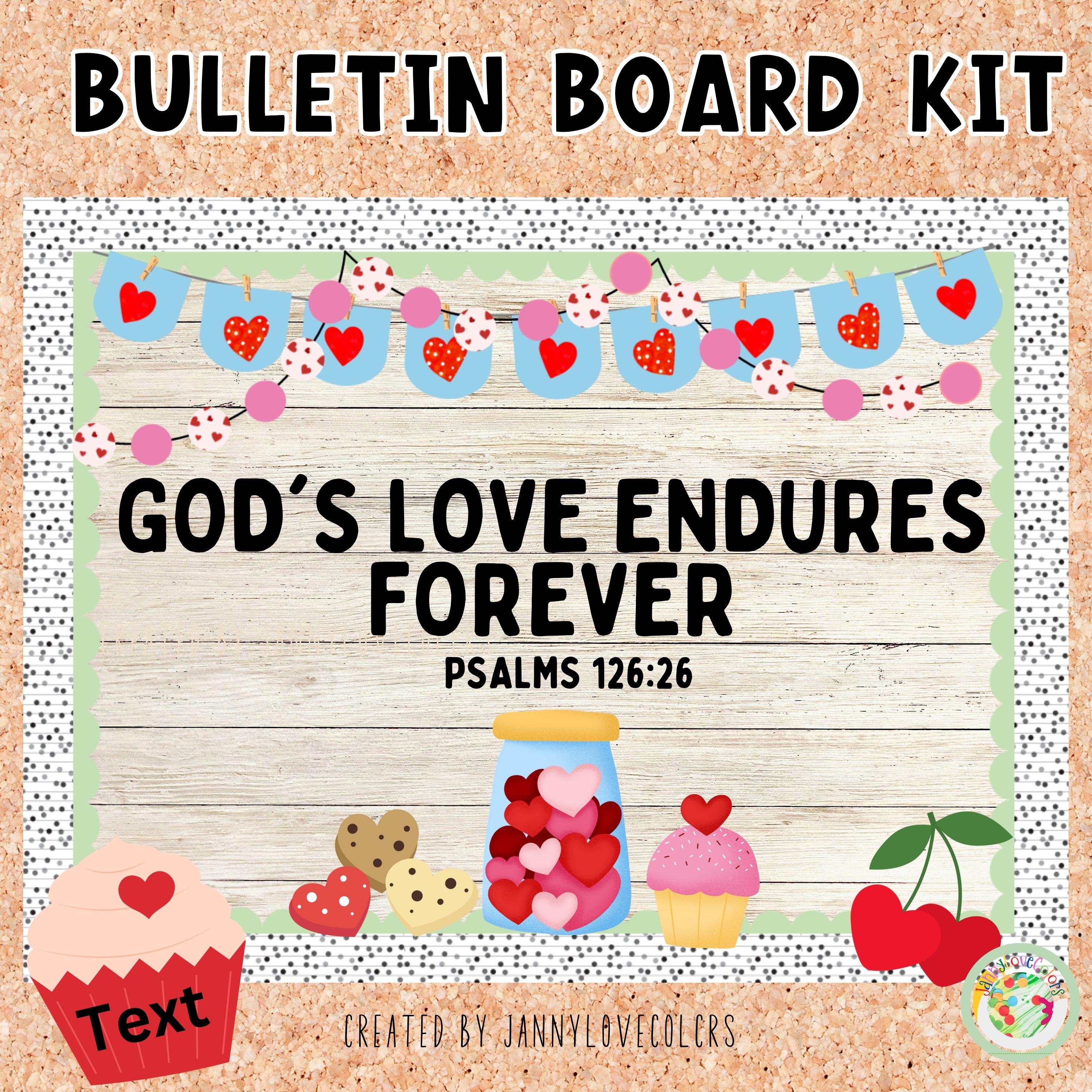 Valentine's Day Bulletin Board Kit: Christian Classroom Decor ...