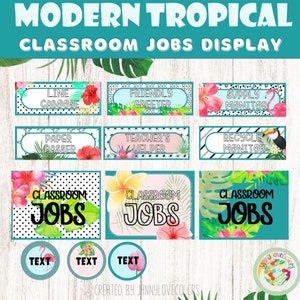 Modern Tropical, Classroom Decor Bundle, Door Decor, Back to School ...