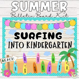 Surfboard Bulletin Board: Summer Door Decor (PDF File) - Etsy