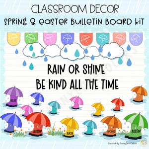 Spring Bulletin Board Kit | April Showers Bring May Flowers | Door ...