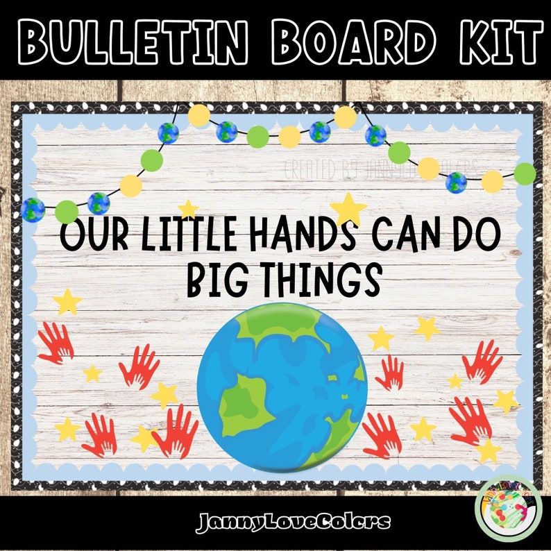 Earth Day Bulletin Board Kit Classroom Bulletin Board Earth Day ...